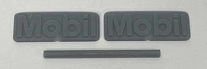 Phoenix Pr - Mobil Gas Station Sign w/Mast - Unpainted 3D Print - 586-31646