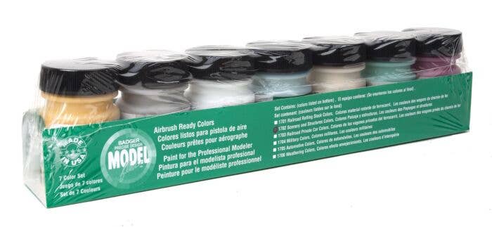 Badger - Modelflex Paint Set - Weathering & Railroad Off-Line Set pkg(7 ...