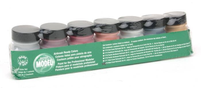 Badger - Modelflex West Coast Railroad Colors - Paint Set #2 - Includes ...