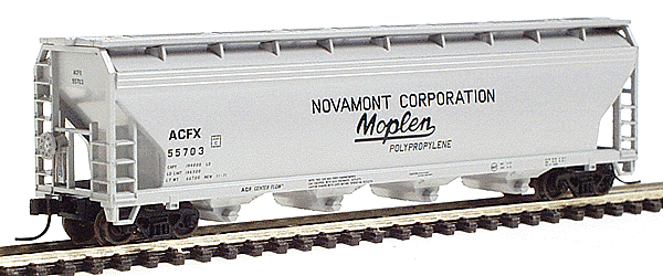 Atlas - Modern ACF 5250 4-Bay Centerflow Hopper - Assembled - Novamont #55703 (gray, black ...