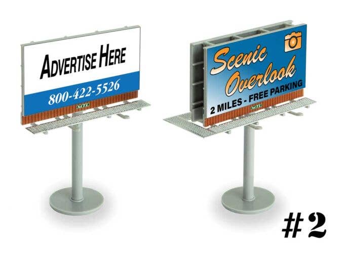 MicroTrain - Modern Billboard - Kit - Kit #2, Sign Size Scale 24 x 14 ...