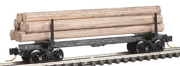 MicroTrain - Modern Log Car w/Uprights w/Log Load - 489-11400090