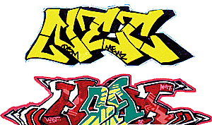 Blair Line - Modern "Tagger" Graffiti Decals - Set #18 Nez/Hoax - 184 ...