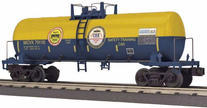MTH - Modern Tank Car - 3-Rail - Ready to Run - RailKing(R) - CSX MCVX #79116 (Safety Train ...