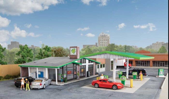 Walthers - Modernized Gas Station - Kit - Main Building: 10-1/2 x 9 x 3 ...