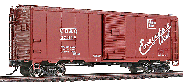 Intermount - Modified AAR 40' Boxcar w/4-4 Improved Drednaught End ...