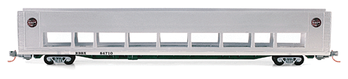 MicroTrain - Modified Bi-Level Open Auto Rack w/2 Containers ...