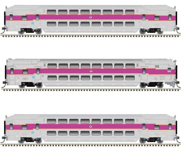 Atlas - Multi-Level Commuter Cab Car & Trailer 3-Car Set - Ready to Run ...