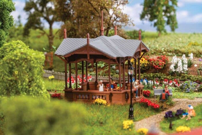 Faller - Music Pavilion Bandstand - Kit - 3-5/16 x 3-5/16 x 2-7/8" 8.4 ...