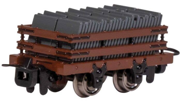 Bachmann - Narrow Gauge Slate Gondola w/Load - Ready to Run - Brown ...
