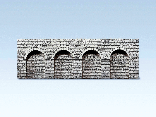 Faller - Natural Stone Arcade w/Round Arch (gray) - 8-3/4 x 1-3/4 x 1/3 ...