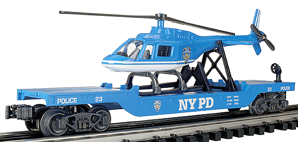 K-Line - New York City Police Dept. (NYPD) Flatcar w/Load - With ...