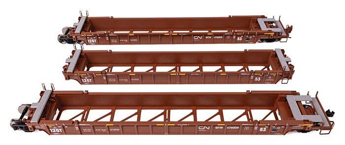Walthers - NSC Articulated 3-Unit 53' Well Car - Ready-to-Run ...