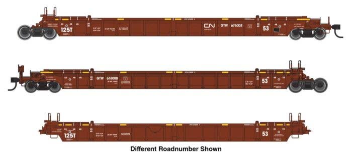 Walthers - NSC Articulated 3-Unit 53' Well Car - Ready-to-Run ...