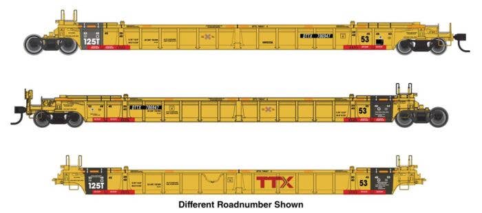 Walthers - NSC Articulated 3-Unit 53' Well Car - Ready-to-Run - TTX ...