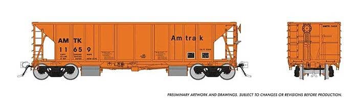Rapido - NSC Ballast Hopper 6-Pack - Ready to Run - Amtrak Set #1 ...