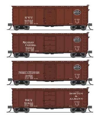 BLI - NYC 40' Steel Boxcar 4-Pack - Ready to Run - New York Central ...