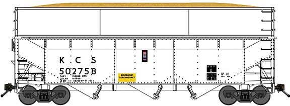 Bluford - Offset-Side 3-Bay Wood Chip Hopper, Flat Side Extensions pkg ...