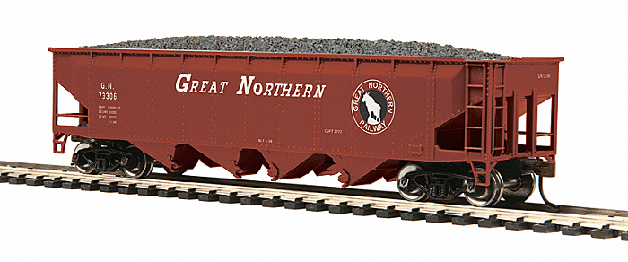 MTH - Offset Quad Hopper - Ready to Run - Great Northern #73306 (red ...