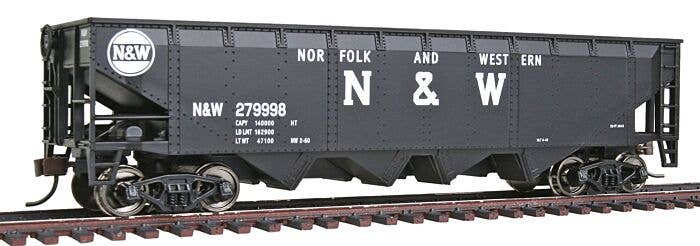 Walthers - Offset Quad Hopper - Ready To Run - Norfolk & Western (black ...