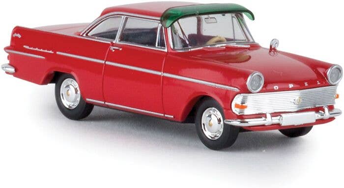 Brekina - Opel Rekord PII Coupe - Assembled - Red with Sun Shade - 175 ...