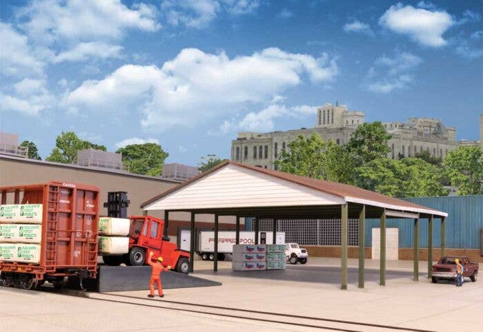 Walthers - Open Air Intermodal Shed - Transload Facility - Kit - 933-4180