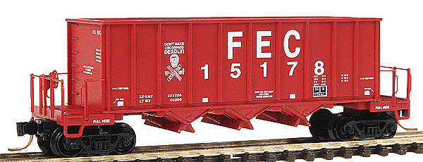 MicroTrain - Ortner 3-Bay Rapid Discharge Hopper - Florida East Coast ...