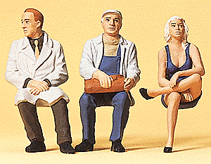 Preiser - Painted Figure Sets #1 Gauge (1/32 or 3/8" Scale) - Seated ...