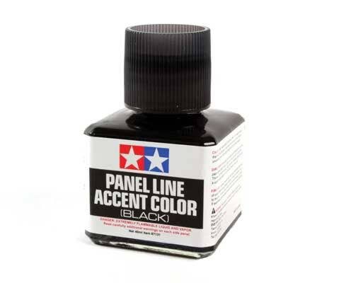 Tamiya - Panel Line Accent Color Wash - 1.35oz 40mL - Black - 865-87131