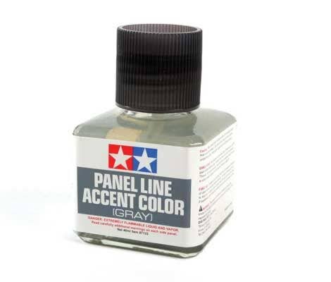 Tamiya - Panel Line Accent Color Wash 1.35oz 40ml - Gray - 865-87133