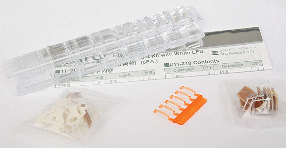 Kato - Passenger Car Lighting Kit w/White LED - Package of 6 - 381-11210