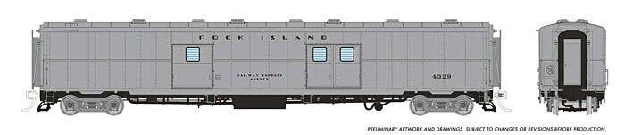 Rapido - PC&F Econo Baggage Car - Ready to Run - Rock Island #4390 ...