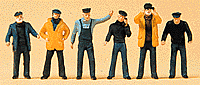 Preiser - People Working - Ship's Crewmen pkg(6) - 590-10353