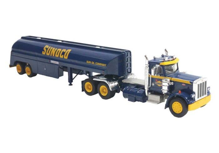 Brekina - Peterbilt 359 Semi Tractor with Tank Trailer - Assembled ...