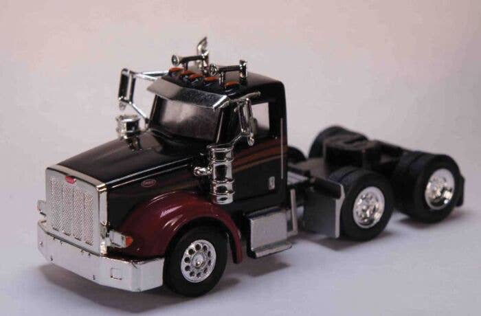Herpa - Peterbilt 367 Semi Tractor Only - Assembled - Black, Burgundy ...