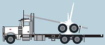 Ttrainworx - Peterbilt 379 Log Truck with Trailer - Assembled - White ...