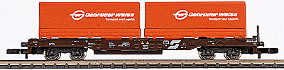 Marklin - Piggyback Car - OBB w/2 Gebruder-Weiss Gmbh Trailers - 441-82282
