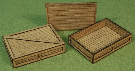 GCLaser - Planked Crate pkg(2) - Kit (Laser-Cut Wood) - 1-1/16 x 13/16 ...