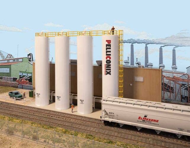 Walthers - Plastic Pellet Plant Background Building - Kit - 933-4146