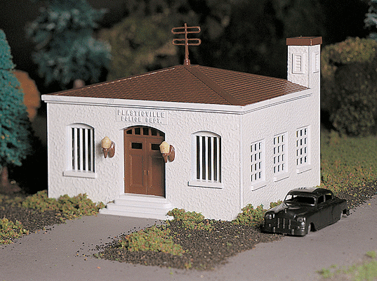 Bachmann - Plasticville U.S.A.(R) Classic Kits - Police Station w ...