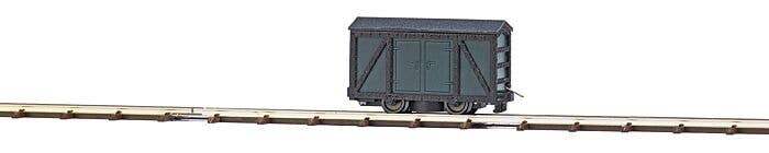 Busch - Powered Wood Boxcar - 3V Battery Powered - Feldbahn - Green ...