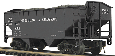 MTH - Premier 2-Bay Offset Hopper Car - Pittsburgh & Shawmut - 507-2097680