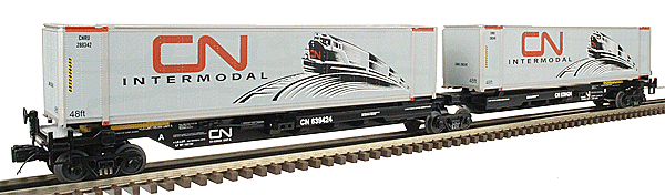 MTH - Premier 2-Car Spine Car Set w/2 48' Containers - Canadian ...