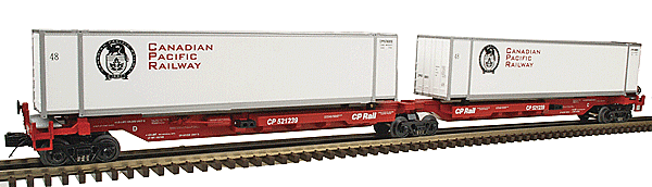 MTH - Premier 2-Car Spine Car Set w/2 48' Containers - Canadian Pacific ...