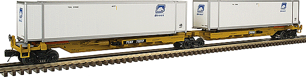 MTH - Premier 2-Car Spine Car Set w/2 48' Containers - TTX w/Direct Containers - 507-2095058