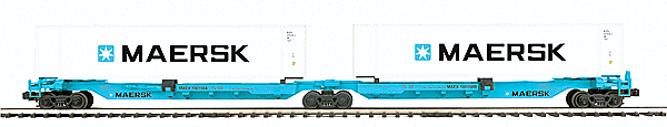 MTH - Premier 2-Car Spine Car Set w/2 48'Containers - 2-Pack - Maersk ...