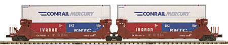 MTH - Premier 2-Car Twin Stack Container Set - Conrail - 507-2090477