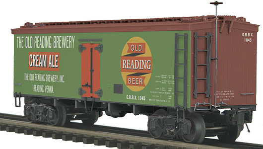MTH - Premier 36' Woodsided Reefer Car - Old Reading Cream Ale - 507 ...