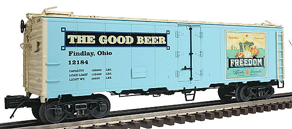 MTH - Premier 40' Steel Sided Reefer Car - Freedom Beer - 507-2094196