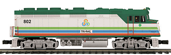 MTH - Premier Diesel EMD F40PH Unpowered - Tri-Rail (Florida) (white ...